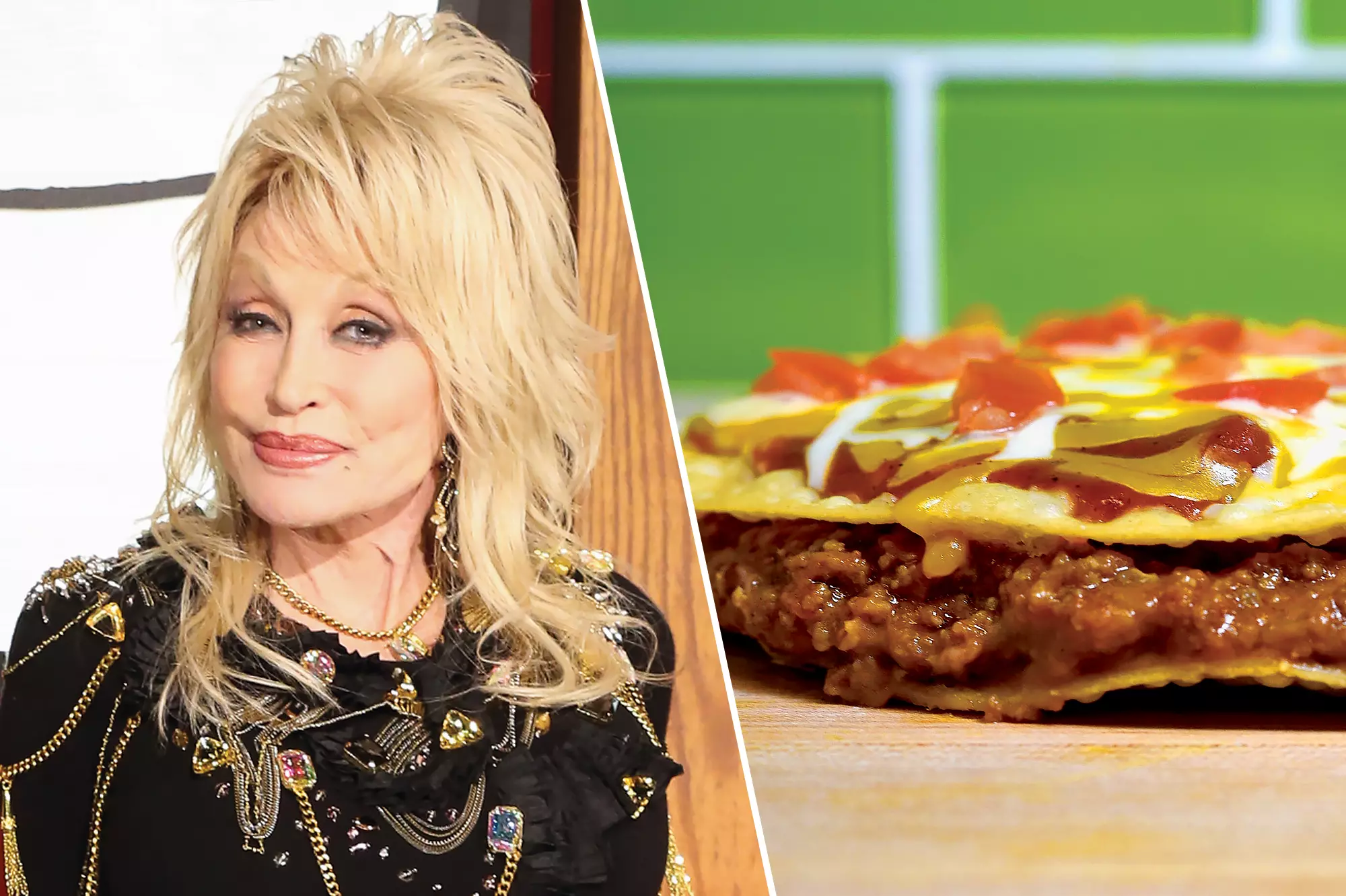 Dolly Parton; Pizza mexicana do Taco Bell