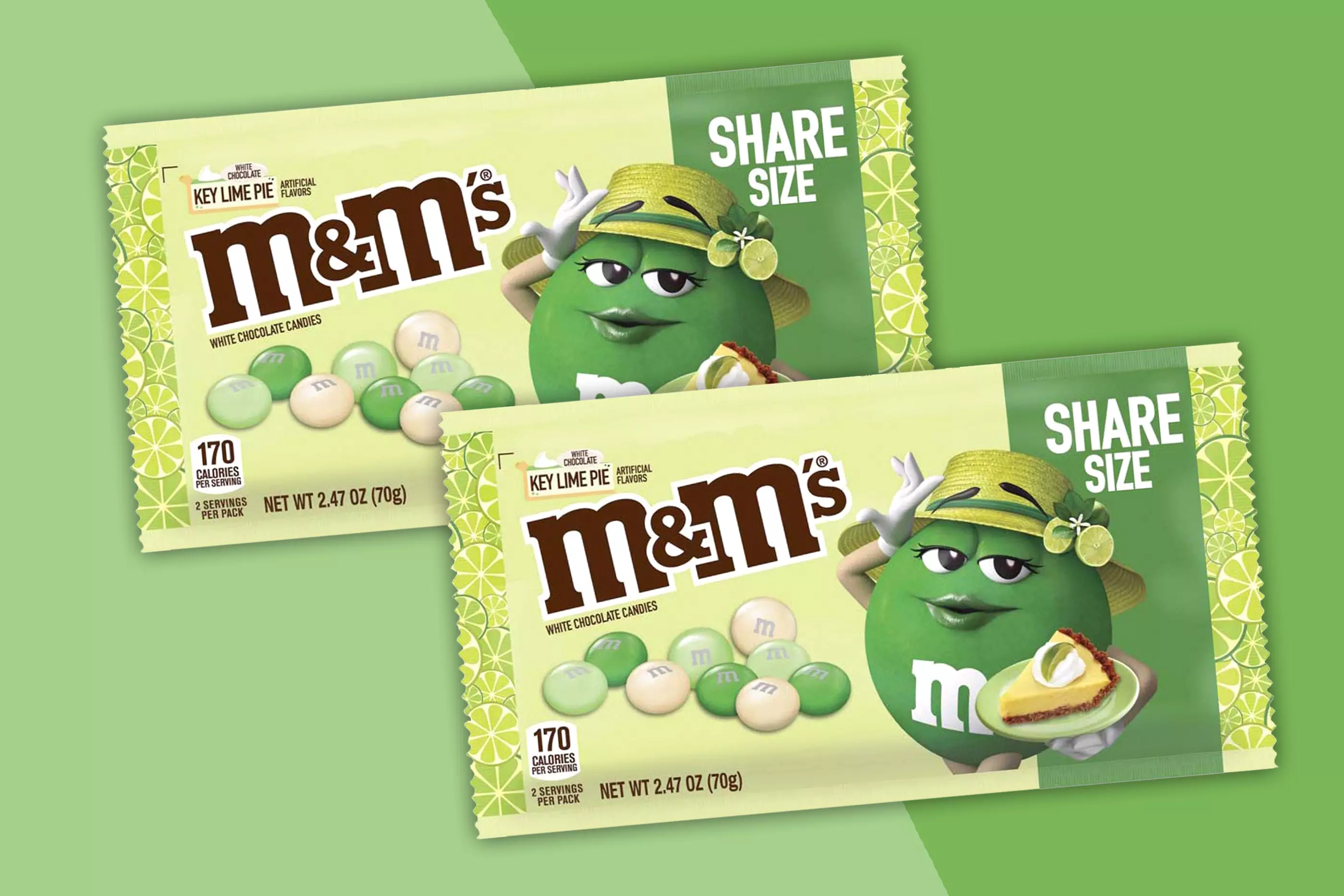 dues bosses de M&Ms Key Lime Pie