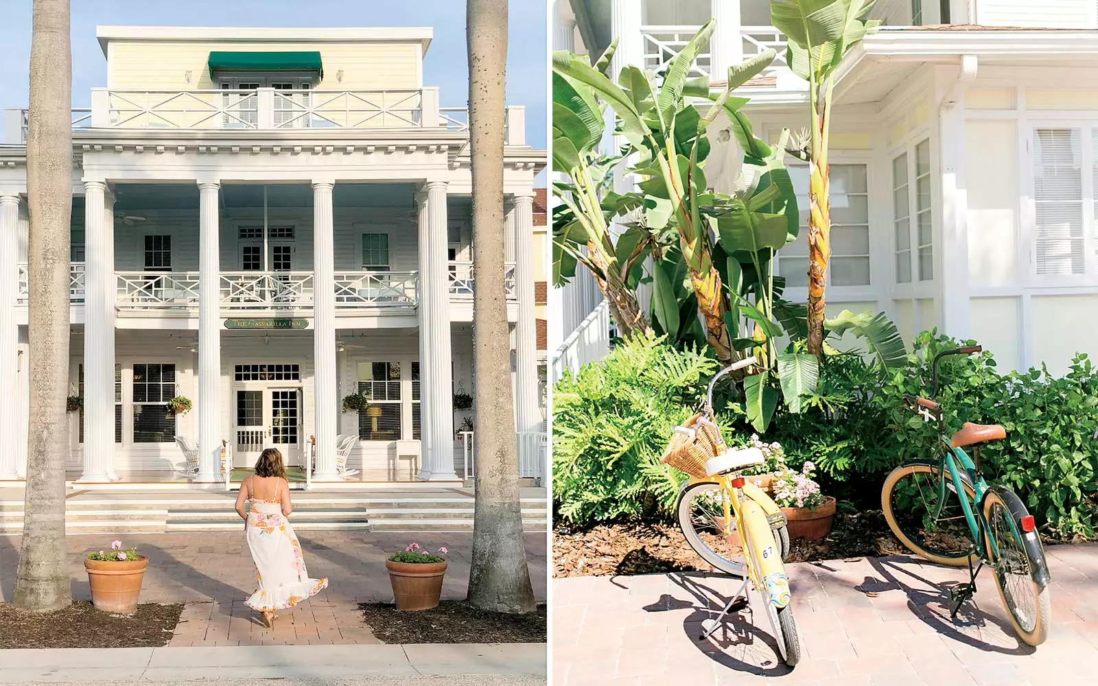 Entrée et vélos à l'exclusif Gasparilla Inn, en Floride