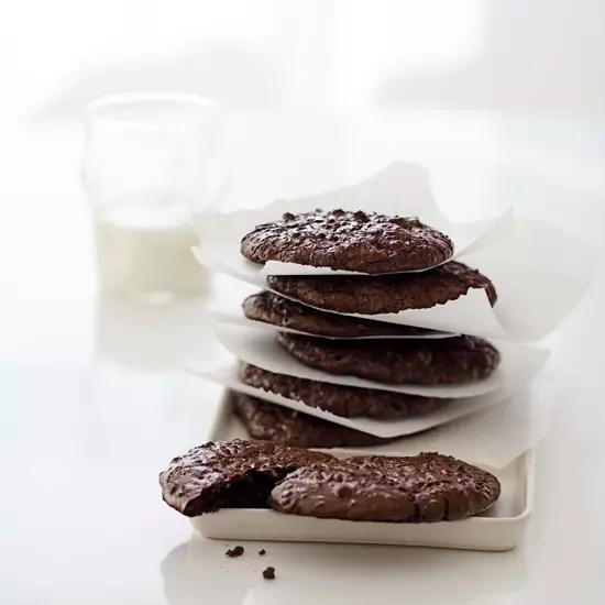 Fudgy Coklat-Walnut Cookies