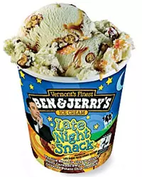 ការ៉េមអាហារពេលយប់របស់ Ben & Jerry ។