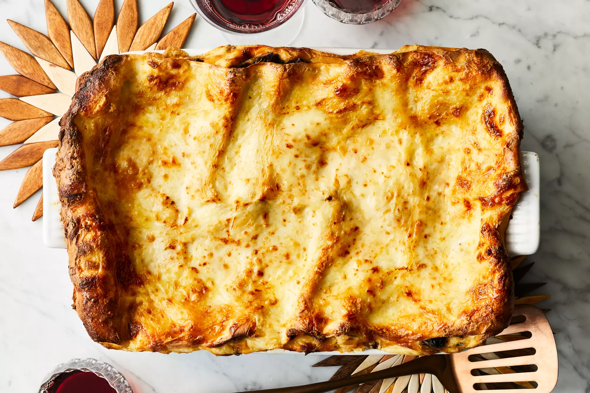 Lasagna ndi Ragu Bowa ndi Prosciutto Cotto