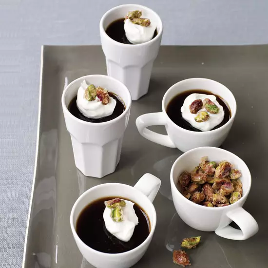 Espresso Gelées con Pistachos Confitados