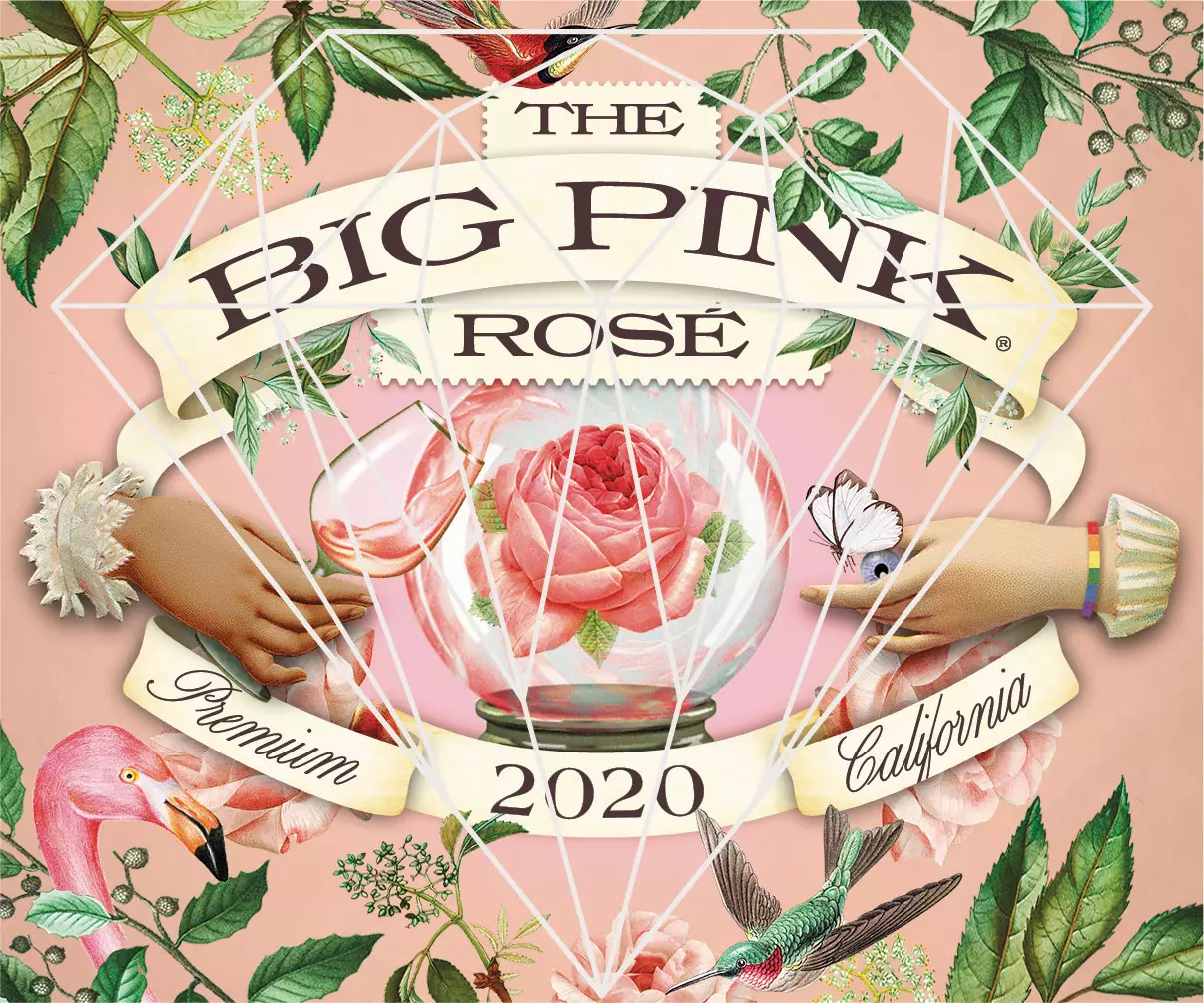 L'etiqueta de vi rosat Big Pink