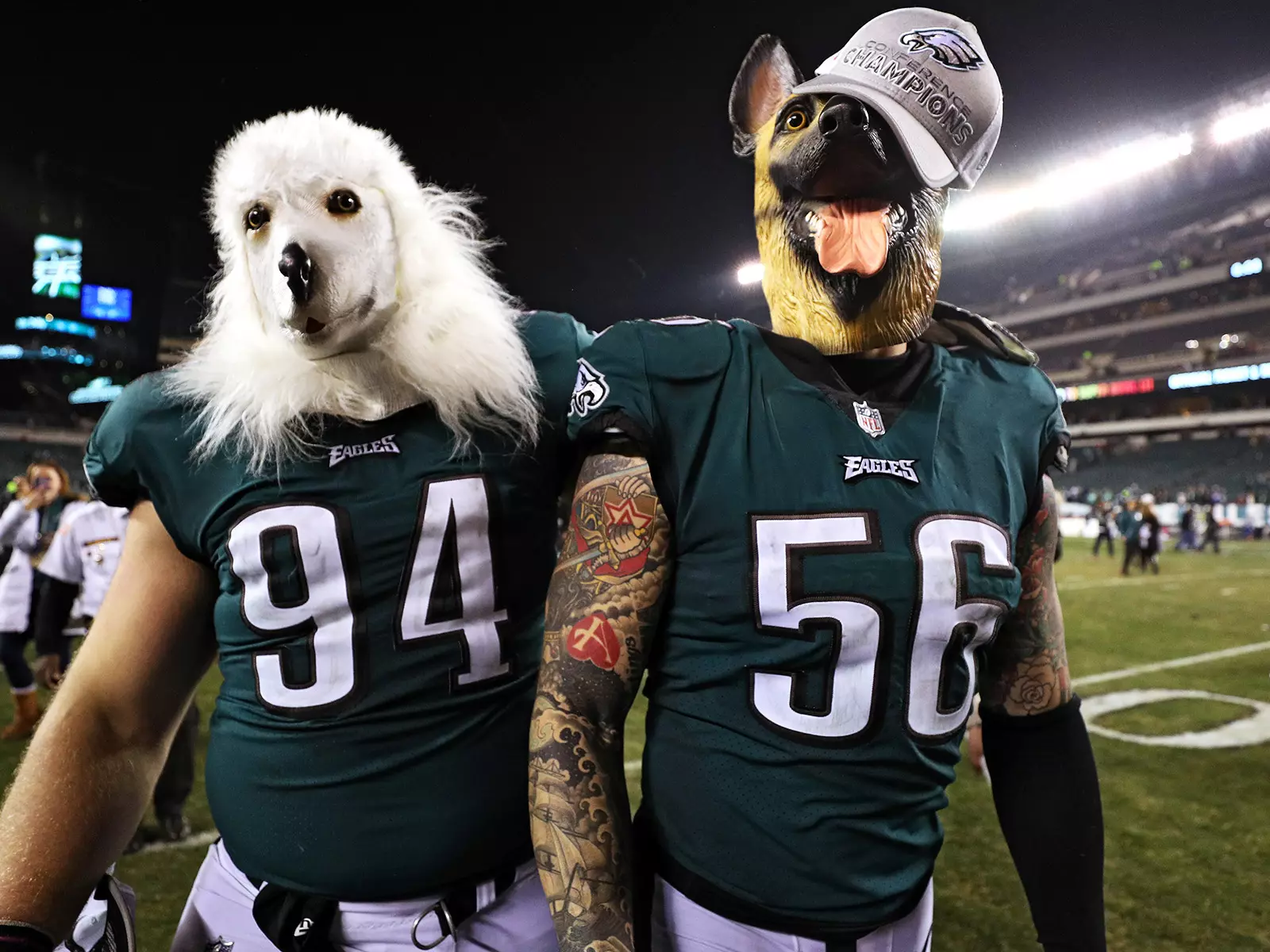 philadelphia eagles dog masks