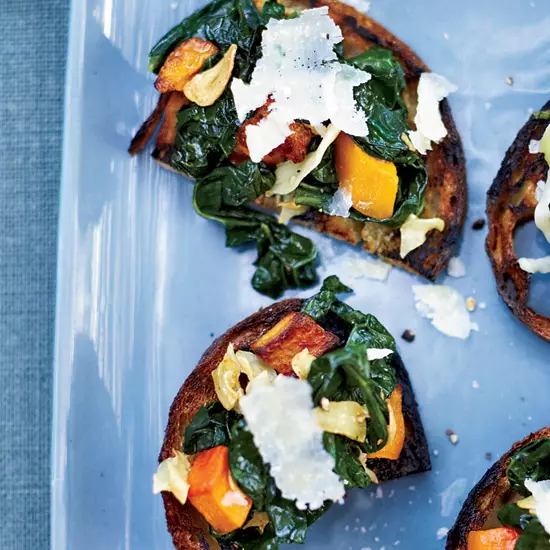 Squash-and-Kale Toasts