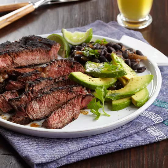 Carne Asada com Feijão Preto