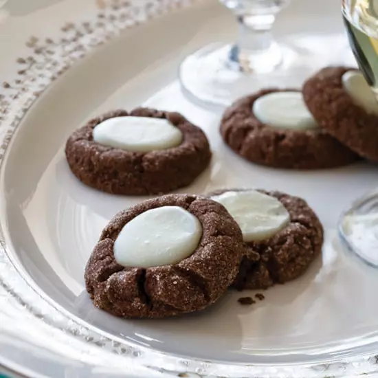 Chocolate-Mint Thumbprints