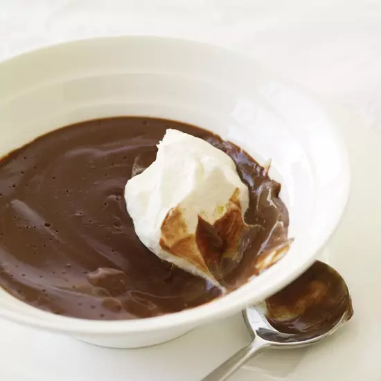 Dubbele chocoladepudding.