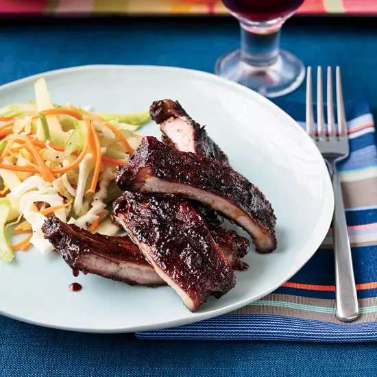 “Apple-Glazed Barbecued Baby Back Ribs”