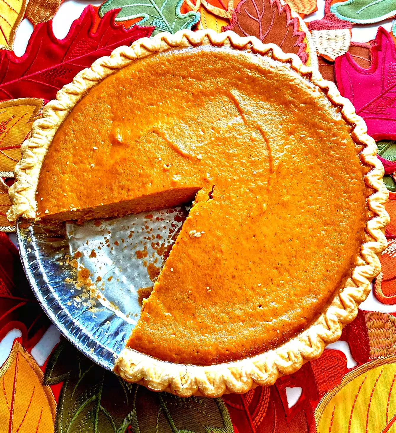 tampilan overhead saka resep Pie Pumpkin Simple