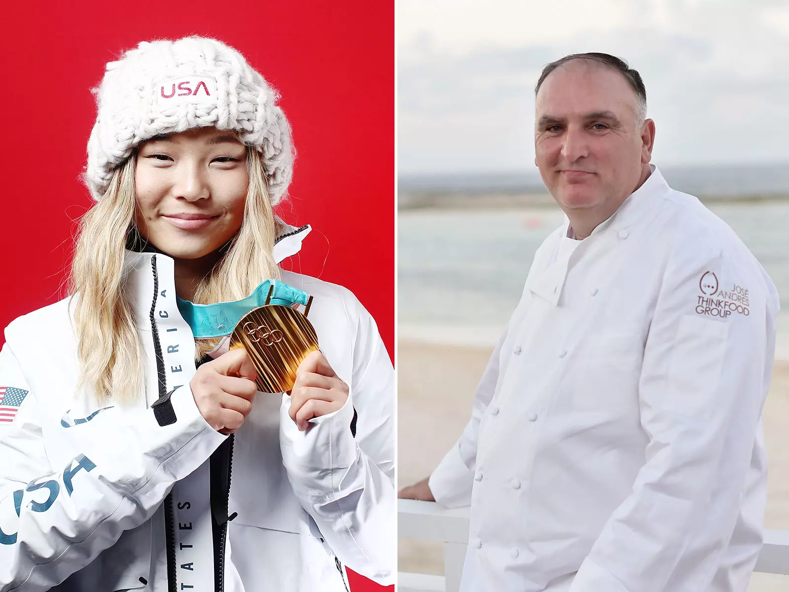 Chloe Kim and Jose Andres