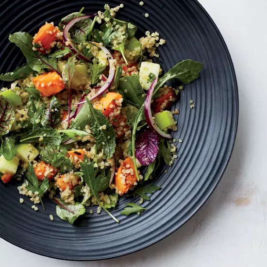 Quinoa Salad neSweet Mbatata uye Maapuro