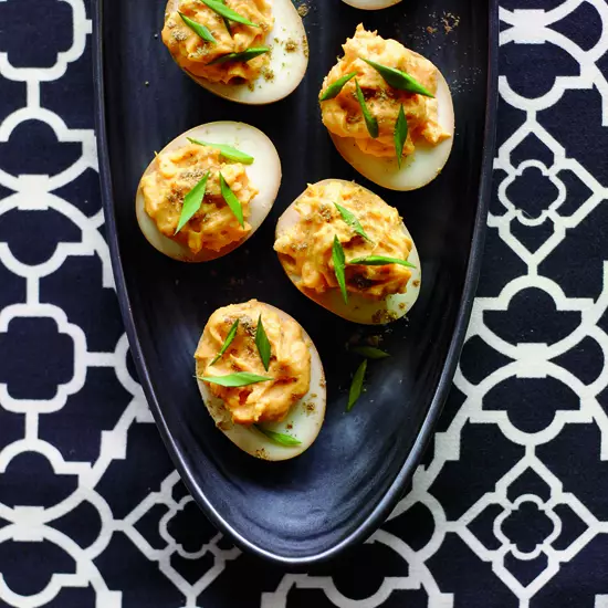 Sriracha-and-Wasabi Deviled Eggs