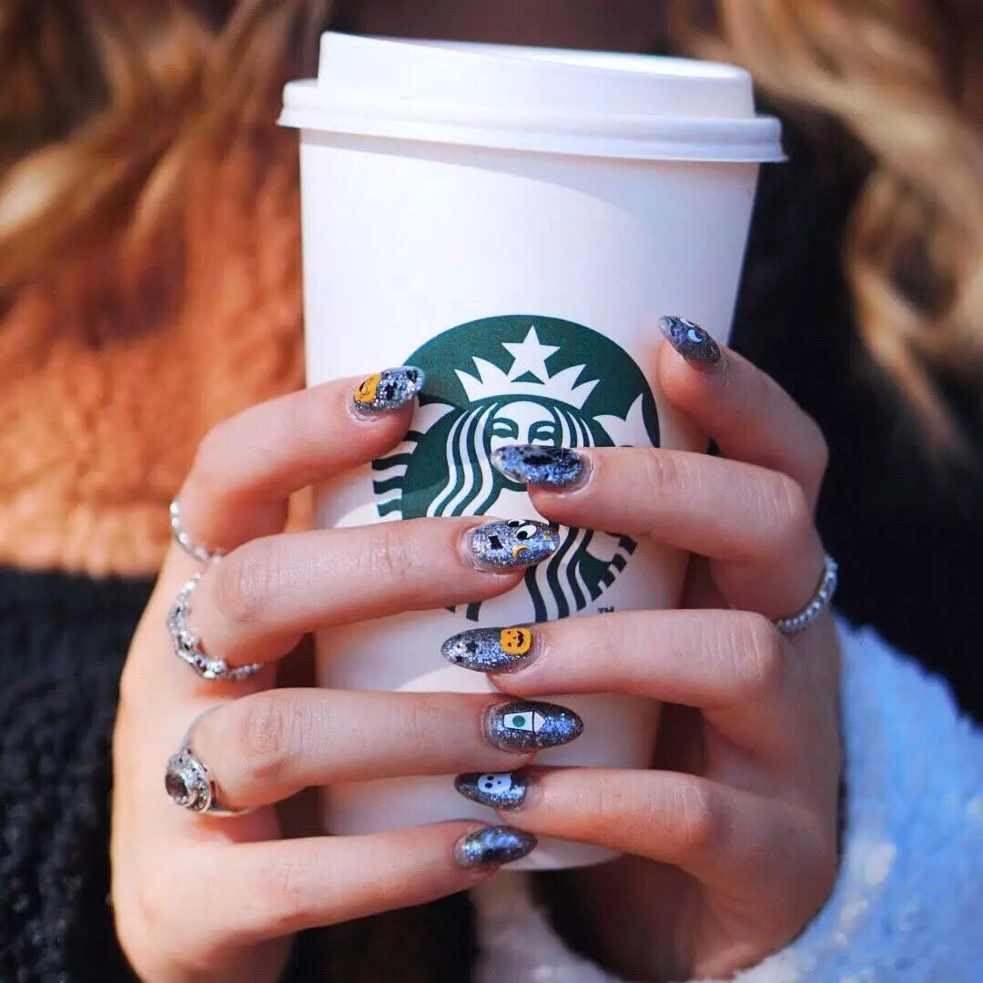 Starbucks PSL Nagelstickers