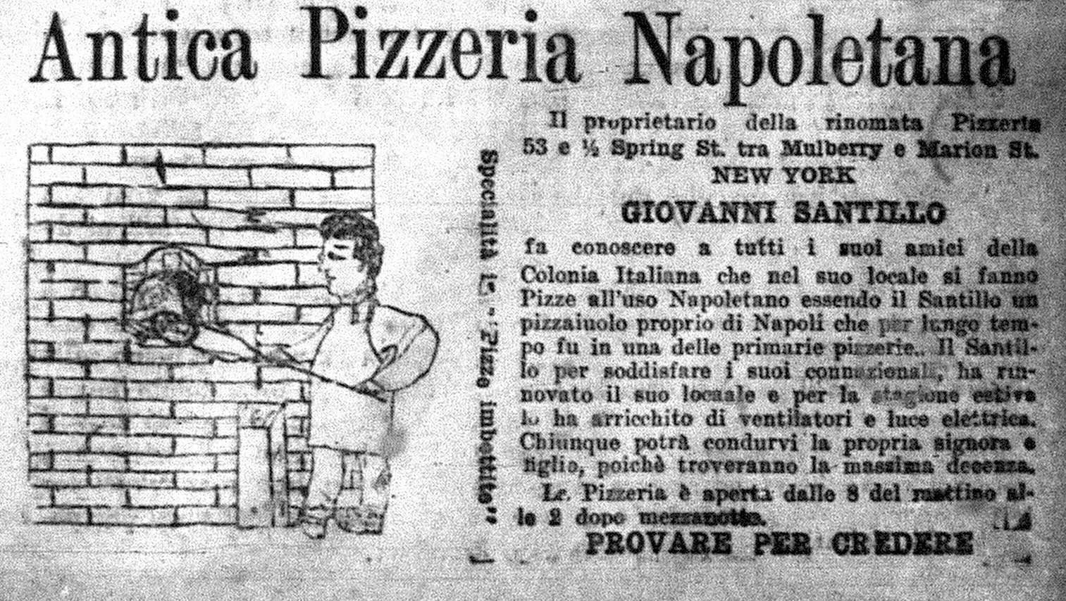 Reklama na pizzu 1905