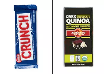 Nestlé Crunch Bars vs. Alter Eco's Midnight Crunch Bars