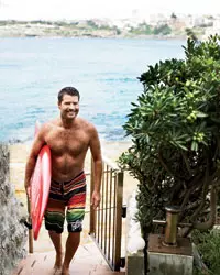 Australian Oluwanje (ati gbadun Surfer) Pete Evans.