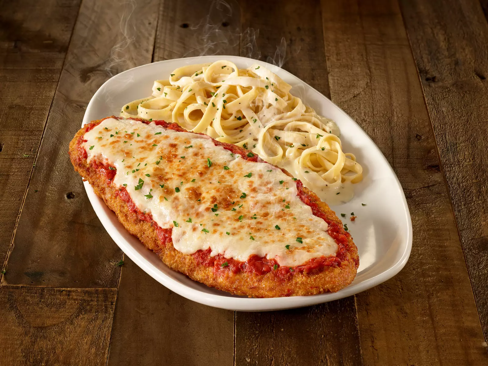 Olive Garden Giant Chicken Parm With Alfredo