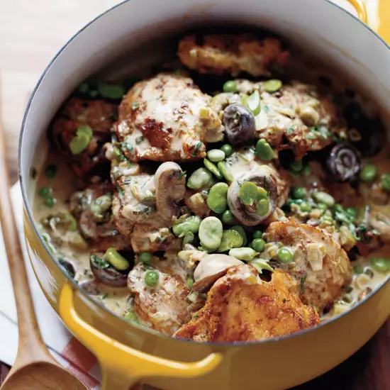 I-Beer-Braised Chicken Stew ne-Fava Beans kanye Nophizi