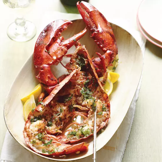 Lobsters natono miaraka amin'ny Verjus sy Tarragon