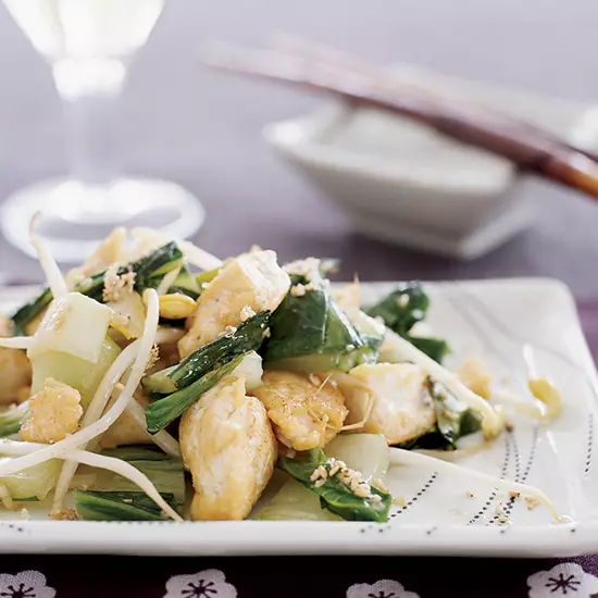 Tofu Frito com Bok Choy