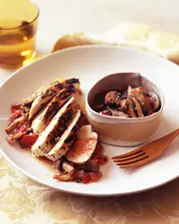 Rosemary-Girilled Chicken with Mushroom Sauce