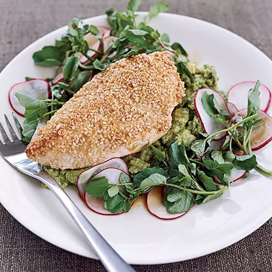 Sesame Chicken Salad with Ginger-Lime Dressing