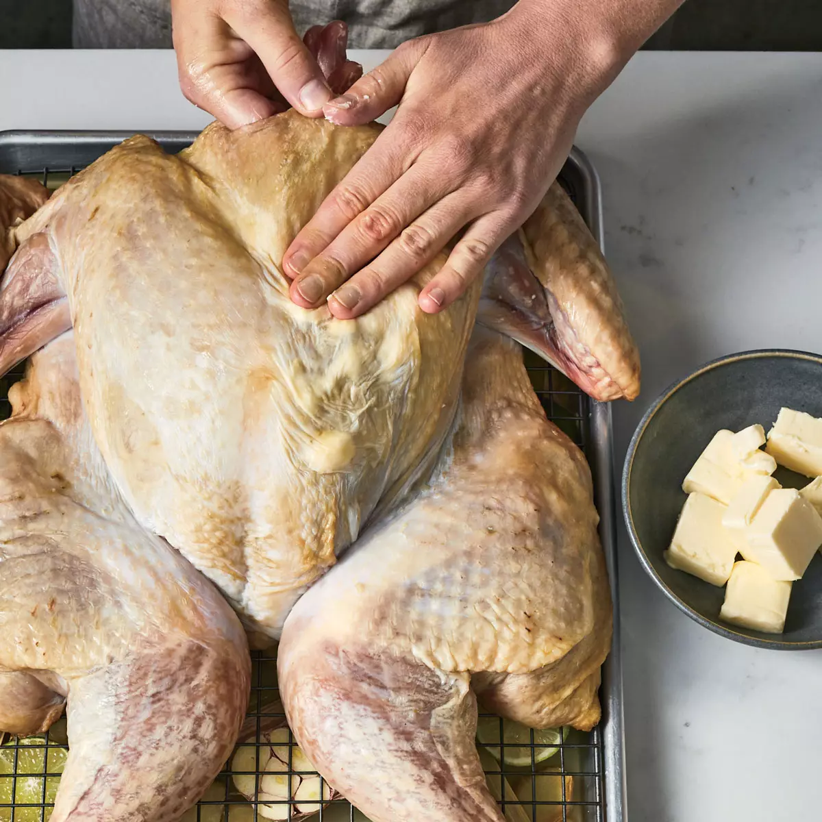Spatchcock Turkey Technique Butter na Roast