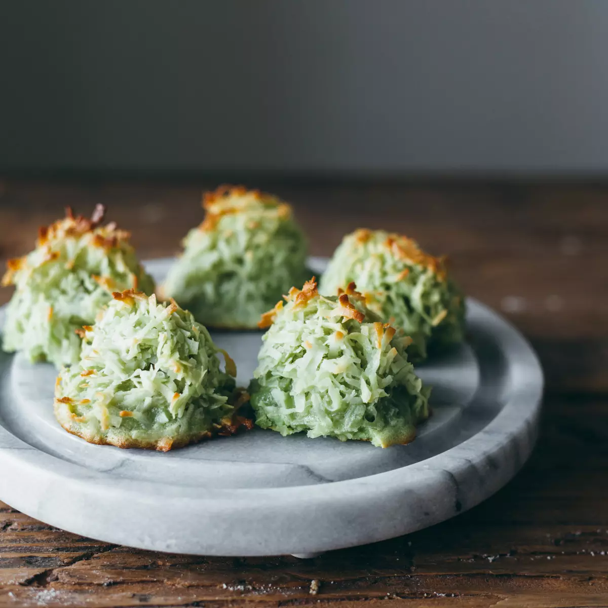 Matcha Coconut Macaroons