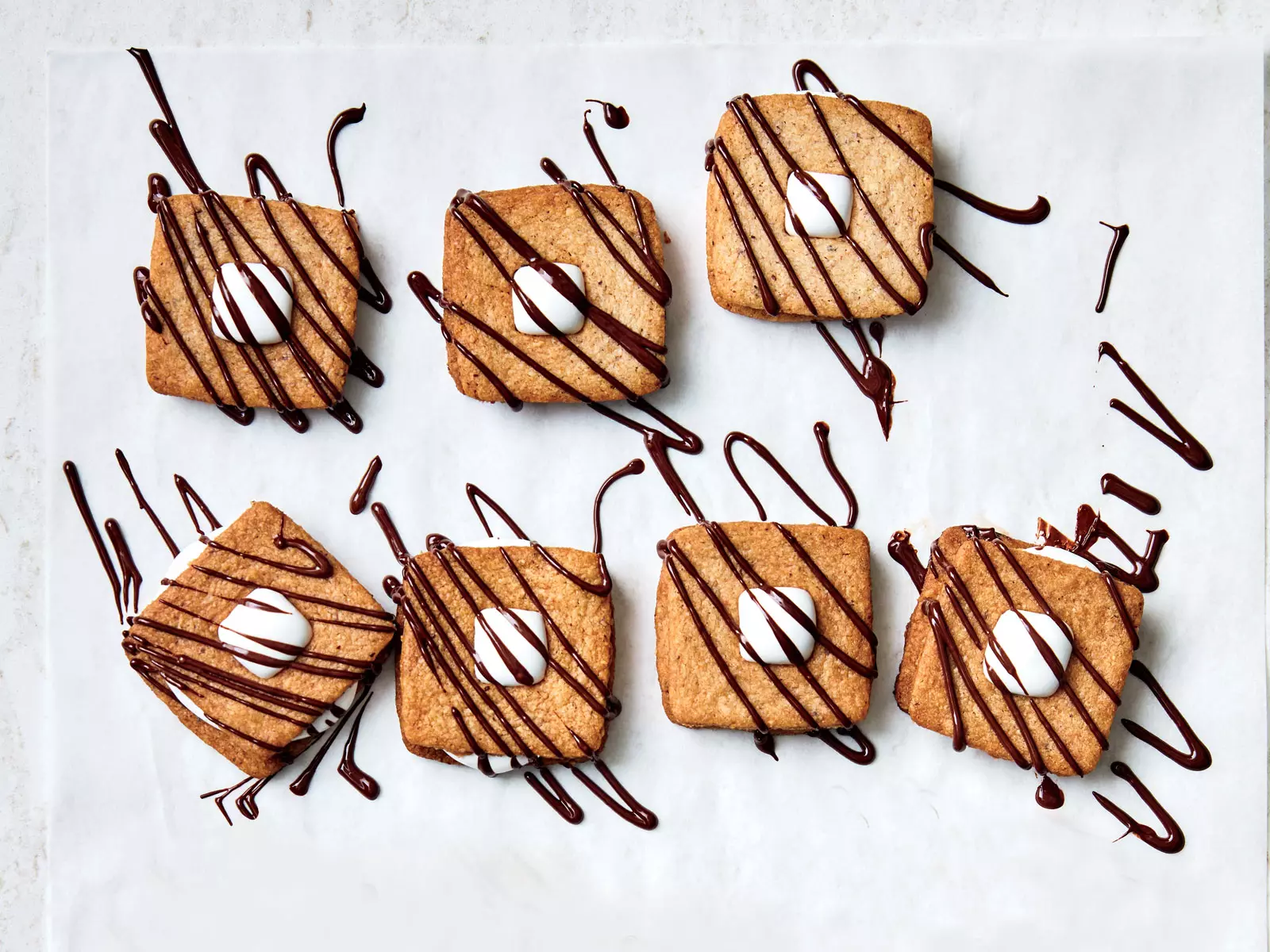 S'mores Linzer Cookie