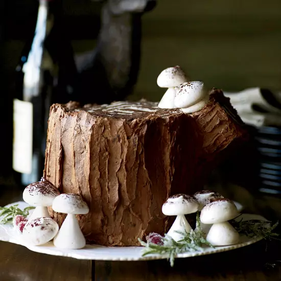 Chocolate-malte Stump de Noël