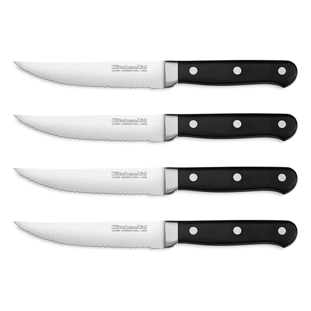 KitchenAid KKFTR4OB क्लासिक जाली स्टेक चाकू सेट