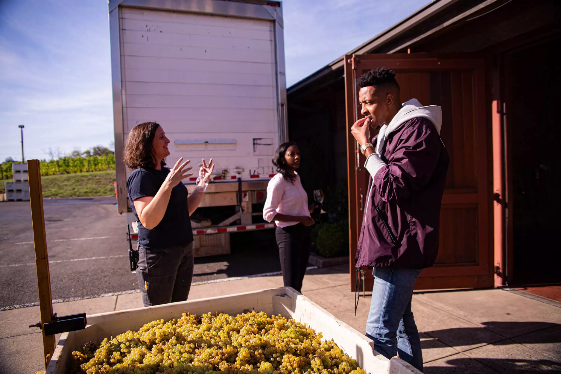 CJ McCollum Tours Adelsheim Winery