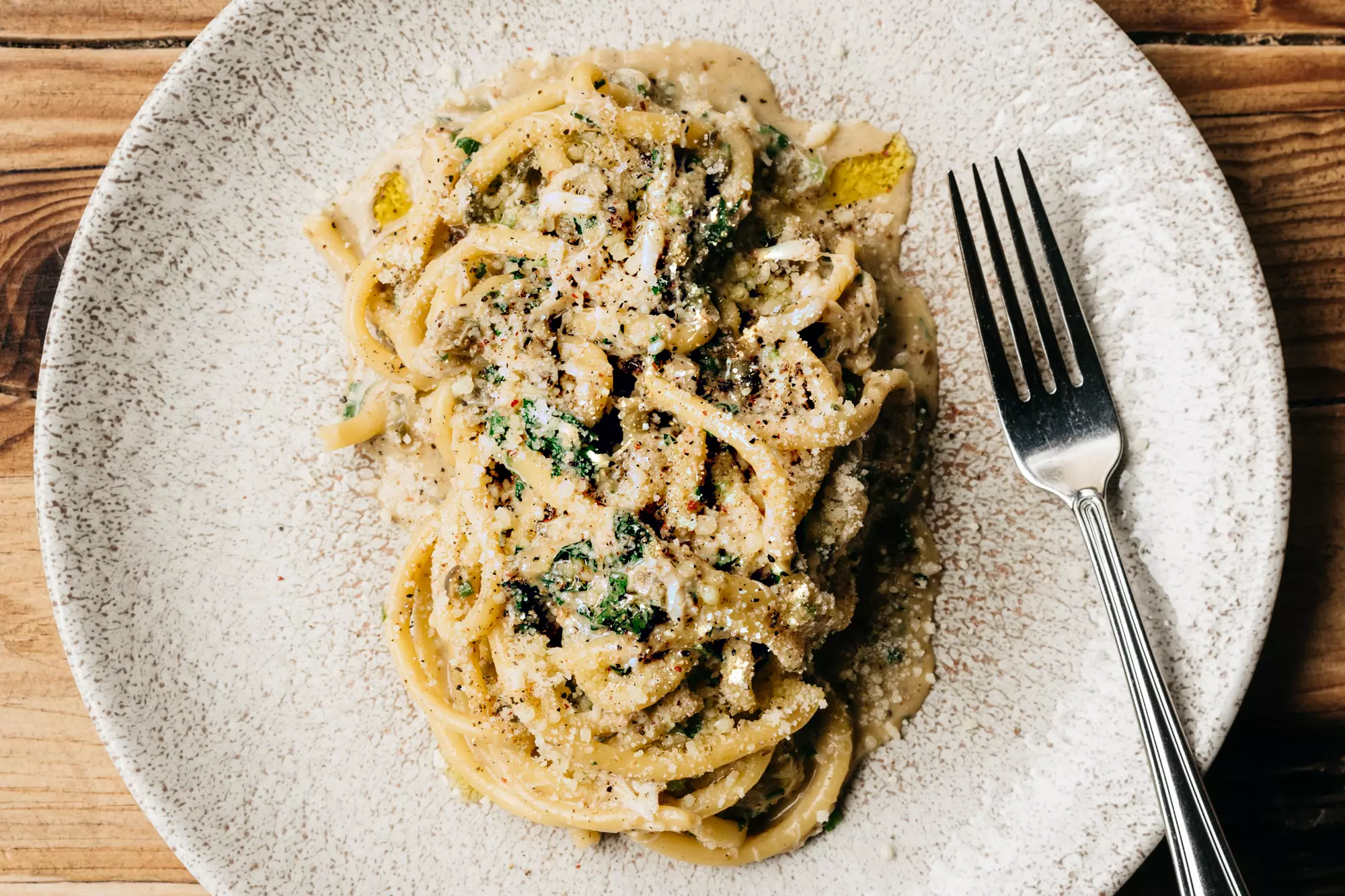 Summer Crab Carbonara with Lemons and Capers Recipe