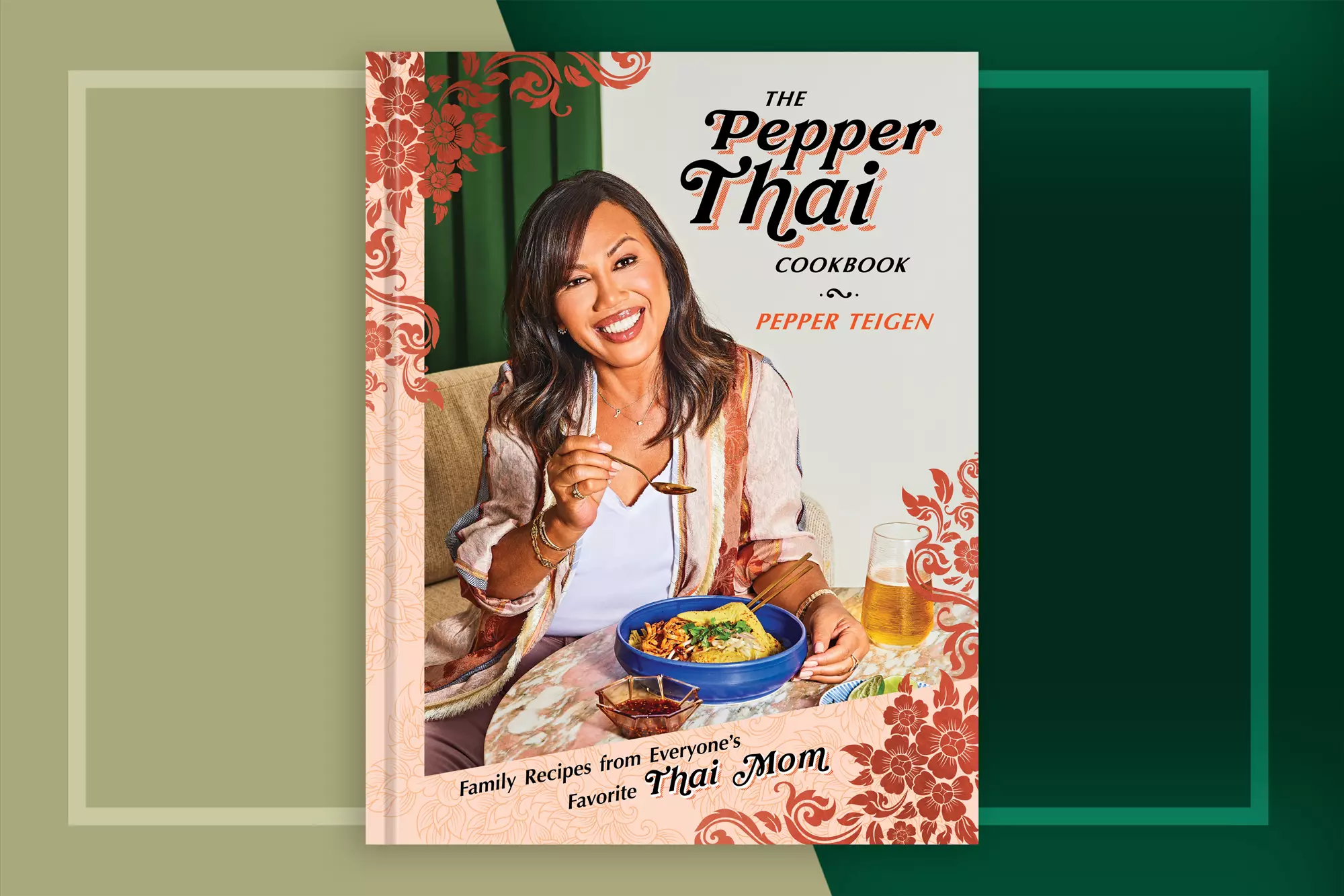Capa do livro de receitas tailandesa de pimenta