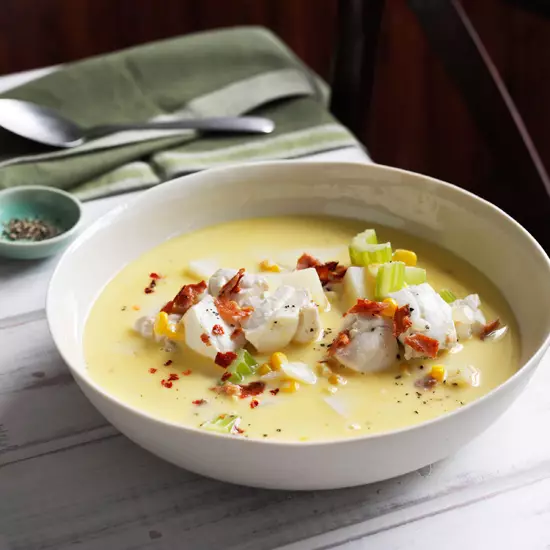 Sopa de Maíz y Bacalao