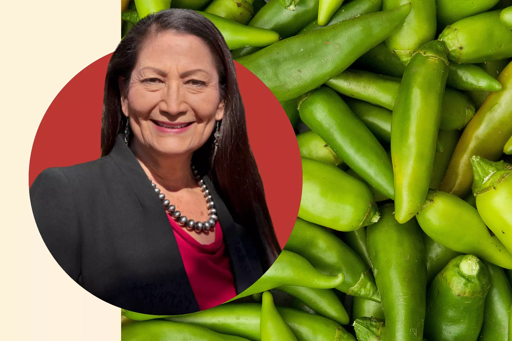 Aworan ti Deb Halaand ati Fọto ti hatch chiles