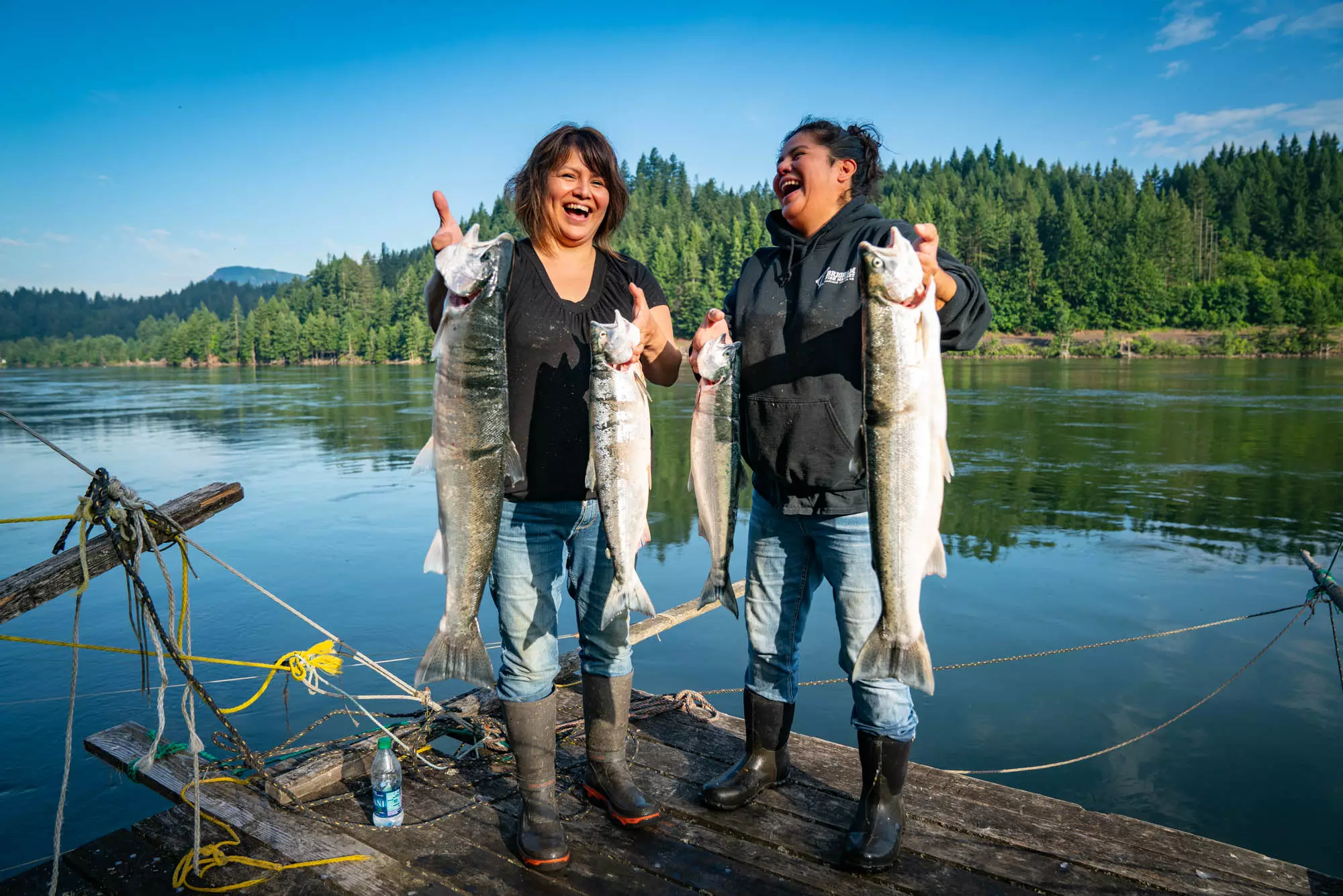 Umatilla Tribal Fishing Sisters
