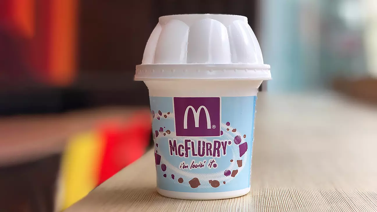 Mcdonald's McFlurry en un restaurante de Mcdonald's