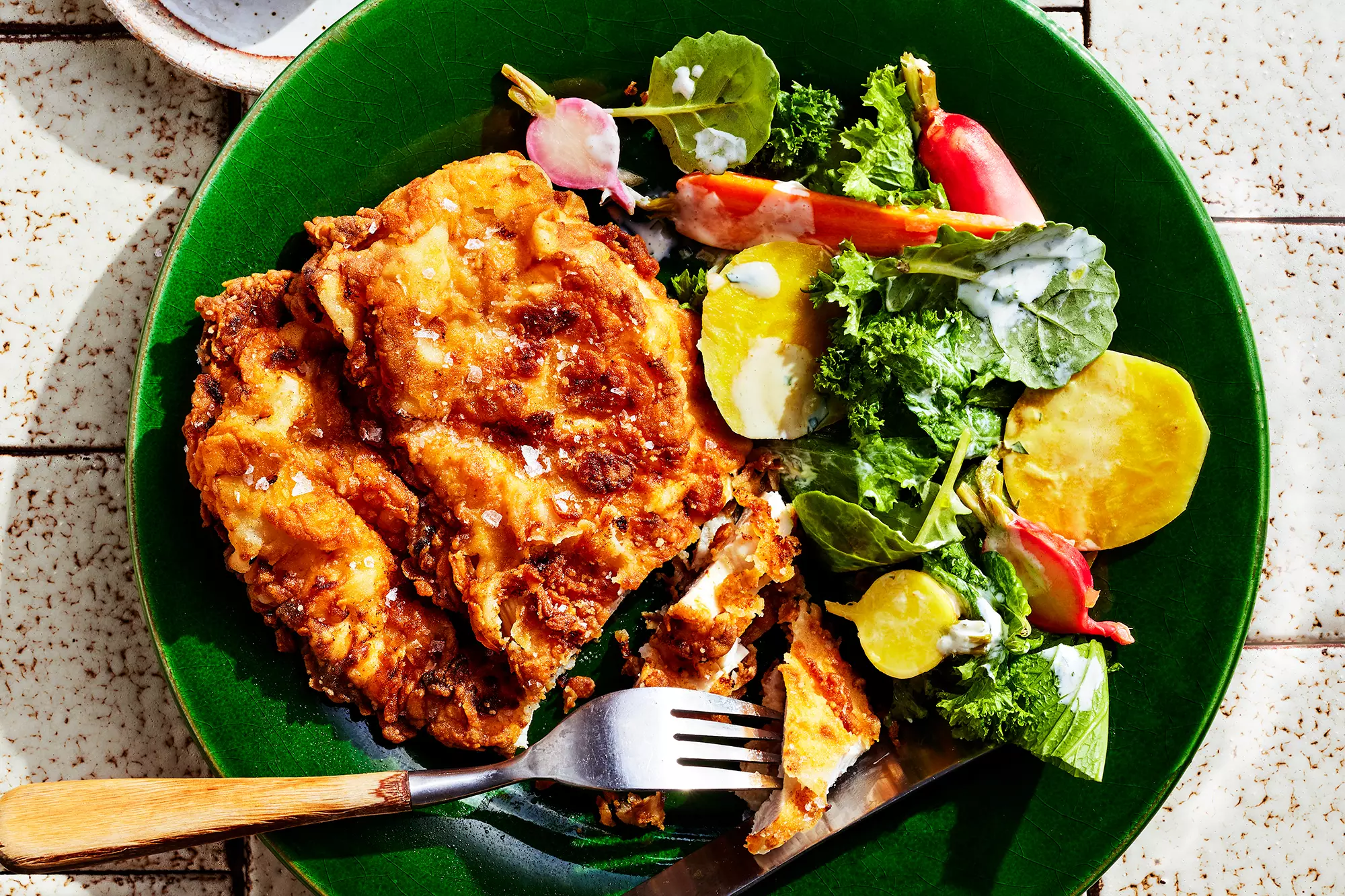 Stekt kylling med rotgrønnsaks-escabeche
