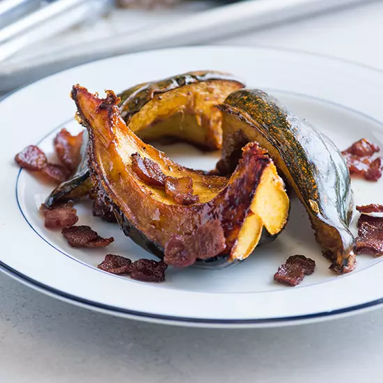 Maple Bacon-Roasted Acorn Squash