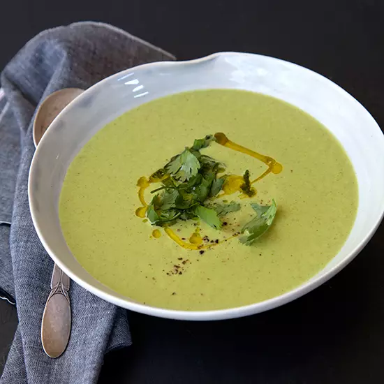 Lemony Coconut uye Broccoli Soup