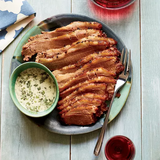 Beef Brisket neLemon-Oregano Sauce