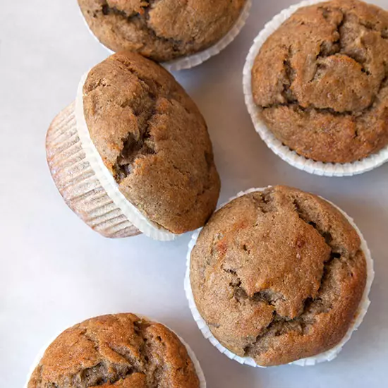 Banaan-Rogge Muffins