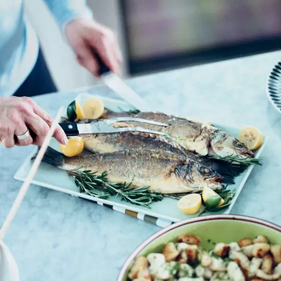 Pečeni Branzino s maslacem od kapara