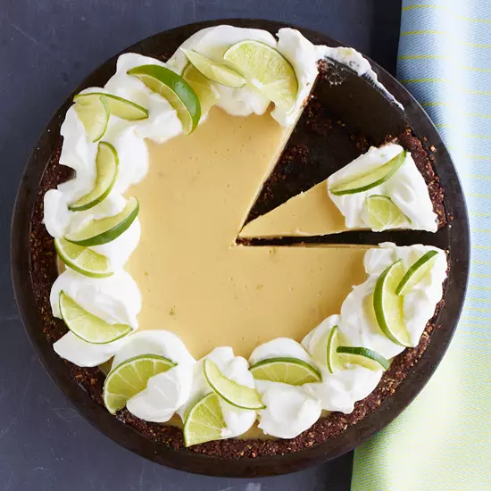 Key Lime Pie with Chocolate-Almond Crust