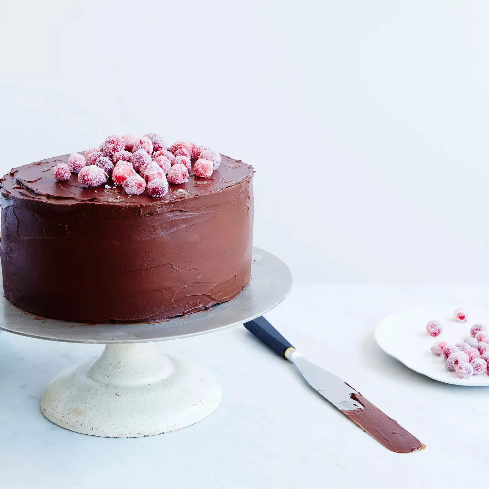 Triple-Layer Sour Cream Chocolate Cake