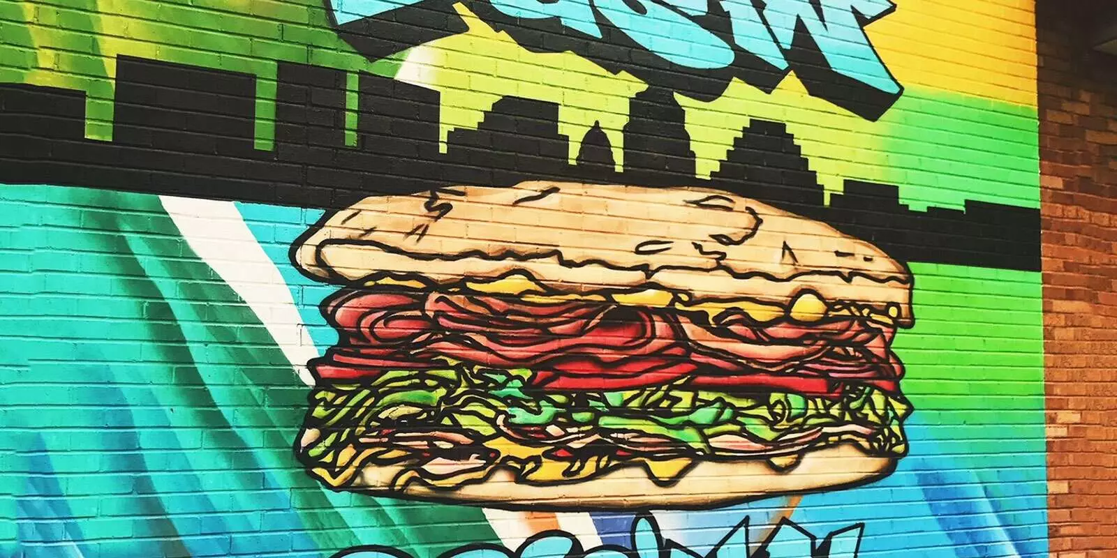 Este mural xigante de sándwich de pintura por números estableceu un récord mundial Guinness