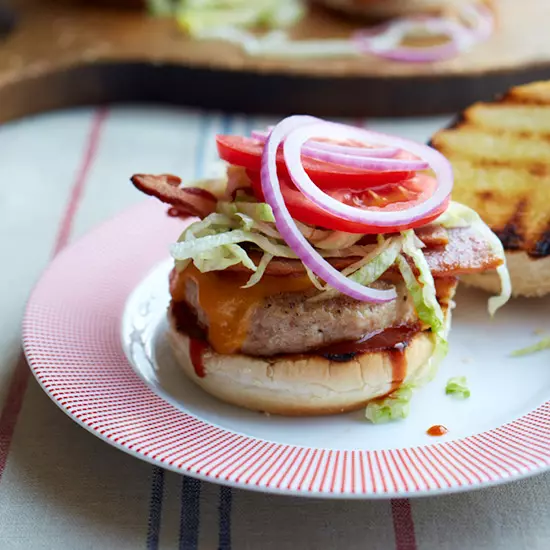 Blue Ribbon Barbecue Chicken Cheeseburgers